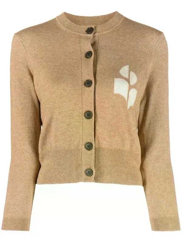 MARANT ETOILE Newton Cropped Cardigan - Neutrals