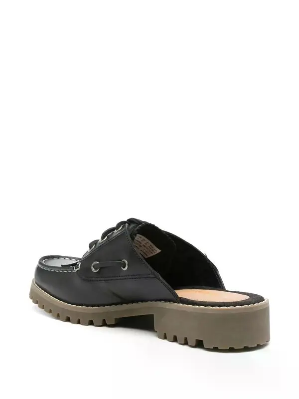 Timberland Leather Mules With Lug Sole