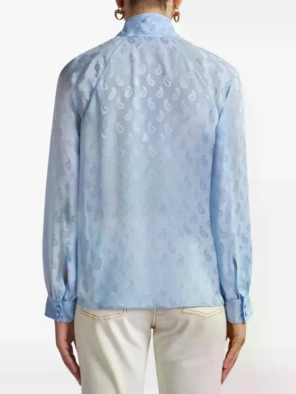 Etro Silk Jacquard Blouse With Bow Detail