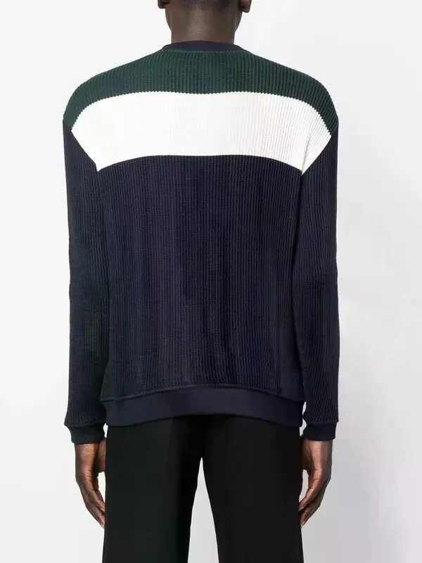 Giorgio Armani Ribbed Knit Polo Jumper