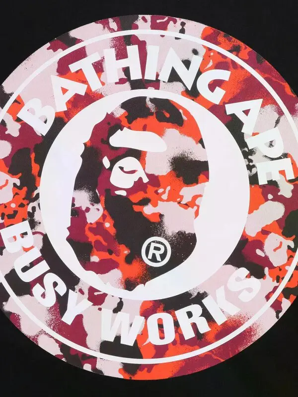 A BATHING APE Camouflage-graphic T-shirt - Black