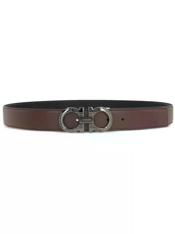 FERRAGAMO Gancini Buckle Leather Belt