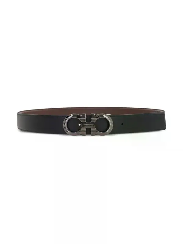 FERRAGAMO Gancini Buckle Leather Belt