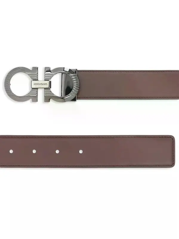 FERRAGAMO Gancini Buckle Leather Belt