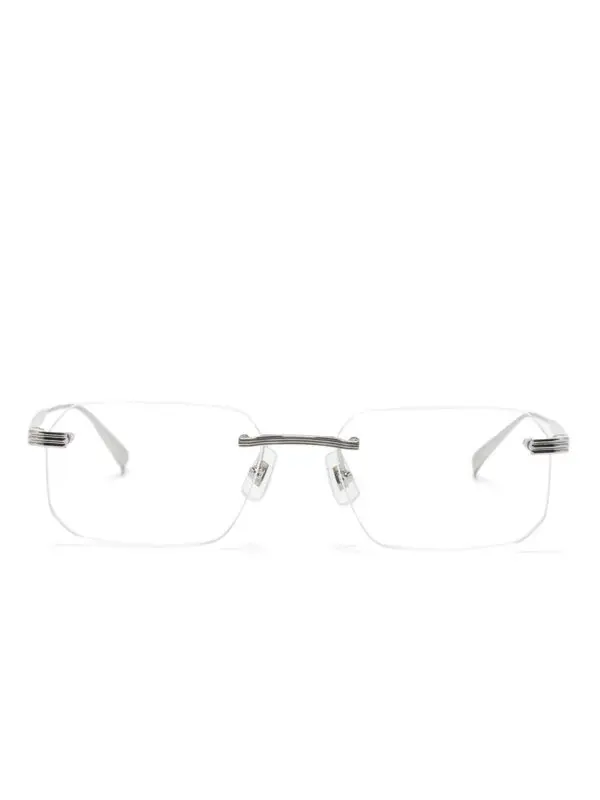 Dunhill Square-frame Eyeglasses - Silver
