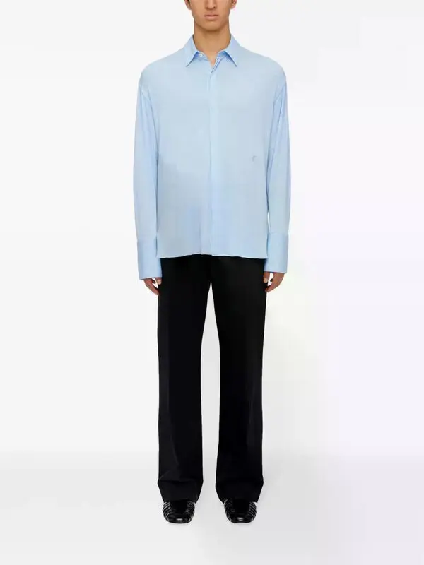 FERRAGAMO Logo-embroidery Stretch-jersey Shirt