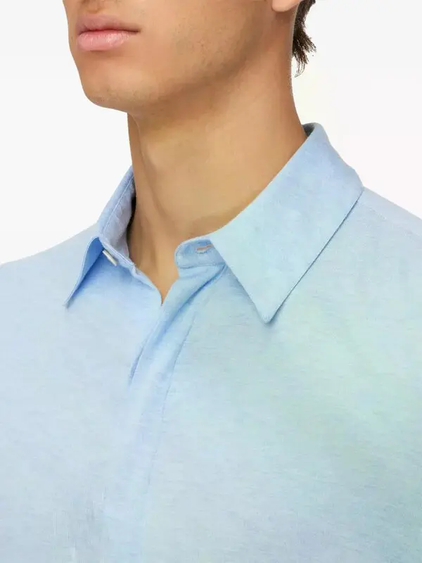 FERRAGAMO Logo-embroidery Stretch-jersey Shirt