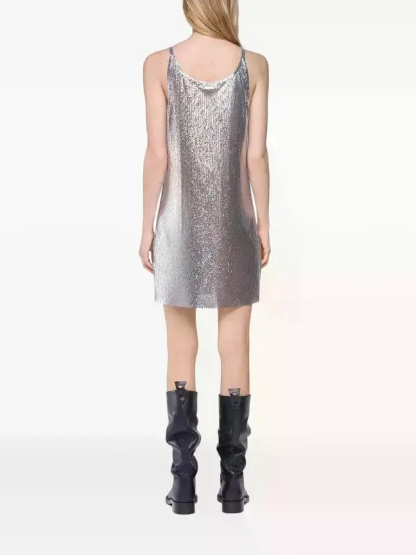 Rabanne Metallic Mesh Slip Dress - Silver