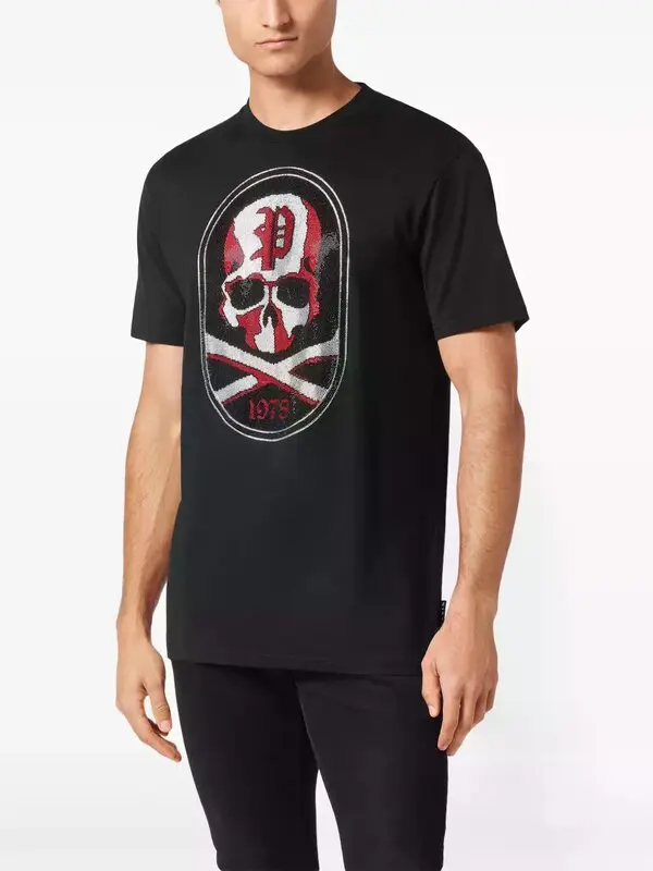 Philipp Plein Skull&bones-patch Cotton T-shirt