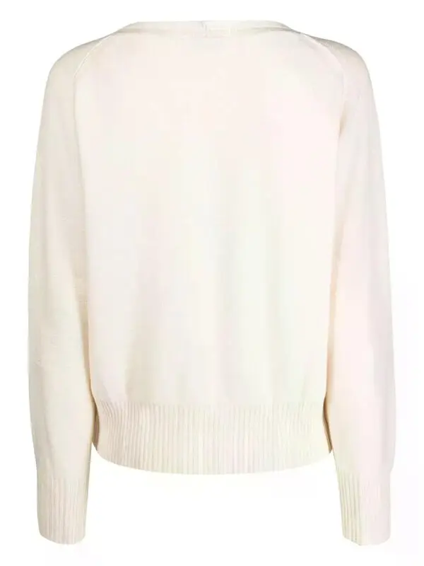 Dkny Round Neck Long Sleeve Jumper - Neutrals