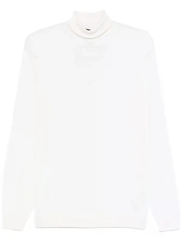 DELL'OGLIO Merino Wool Turtleneck Sweater - White