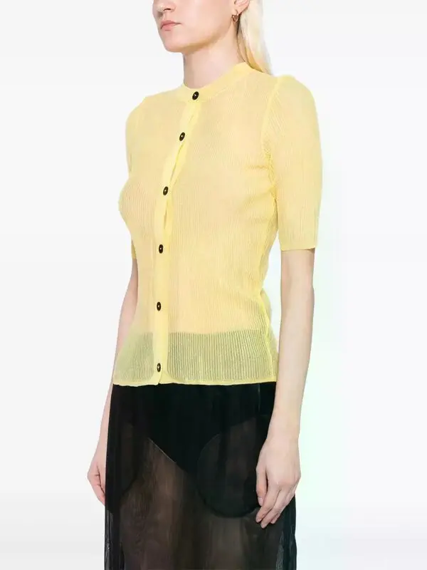 ALAINPAUL Short-sleeves Cardigan - Yellow