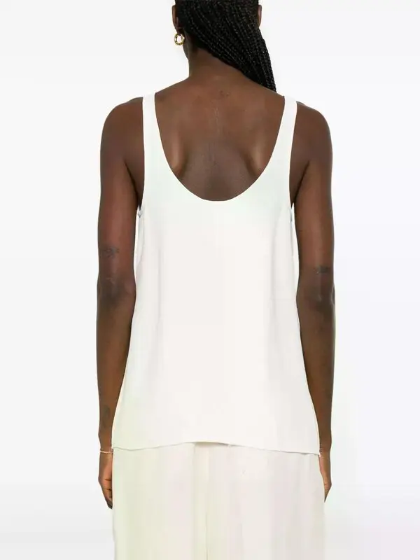 TOTEME Textured U-neck Sleeveless Top