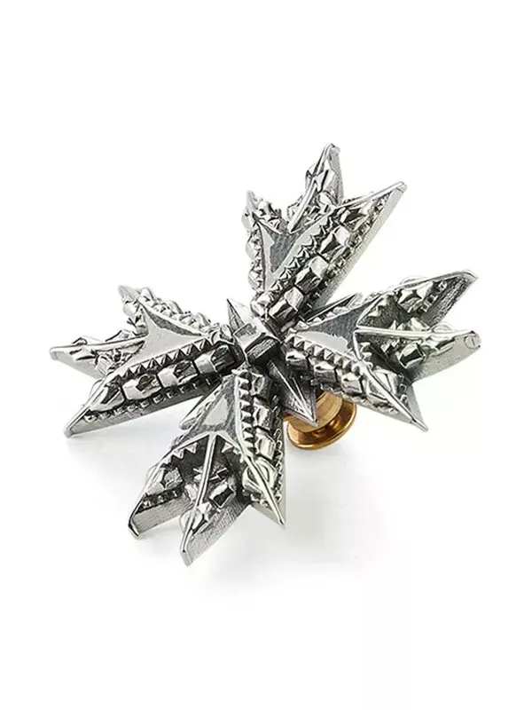 Emanuele Bicocchi Sterling Crest Brooch - Silver