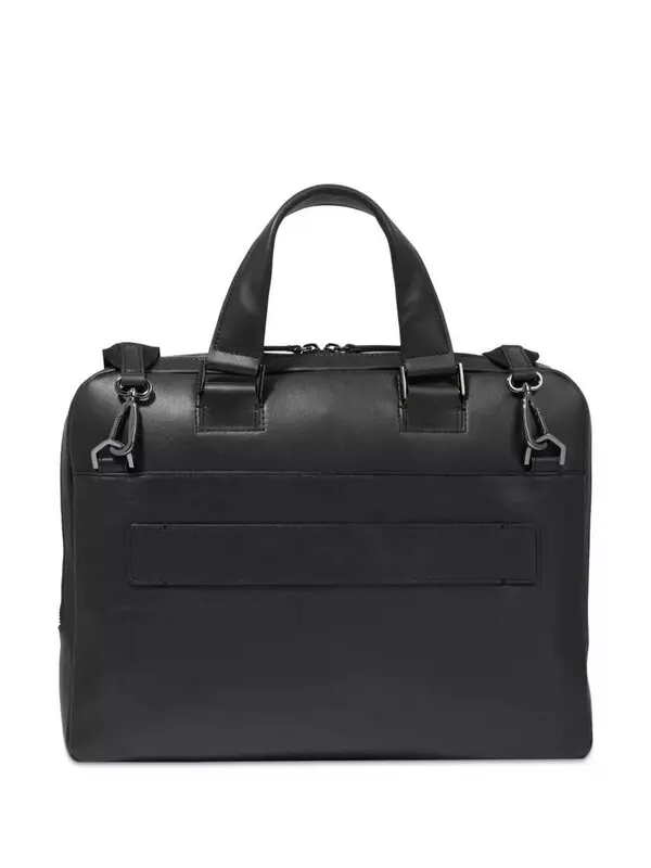 LANCEL Leather Laptop Bag With Embossed Logo - Black