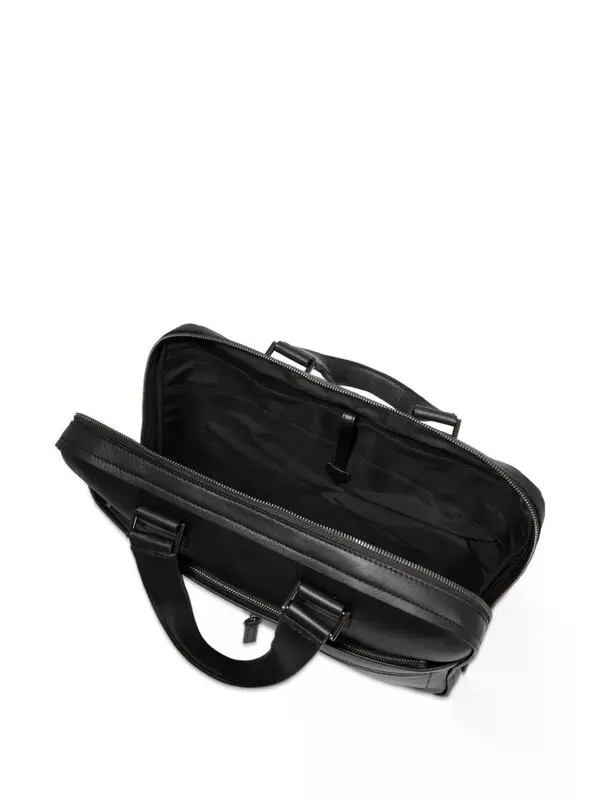LANCEL Leather Laptop Bag With Embossed Logo - Black