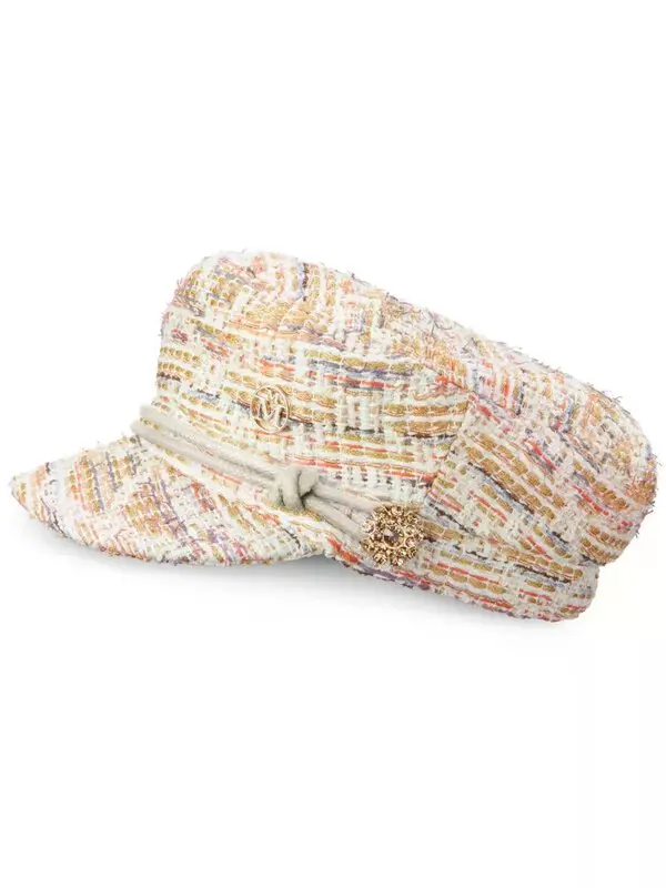MAISON MICHEL Abby Sailor Cap - Brown