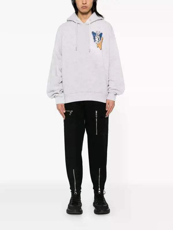 Off-White Graphic Print Drawstring Hoodie