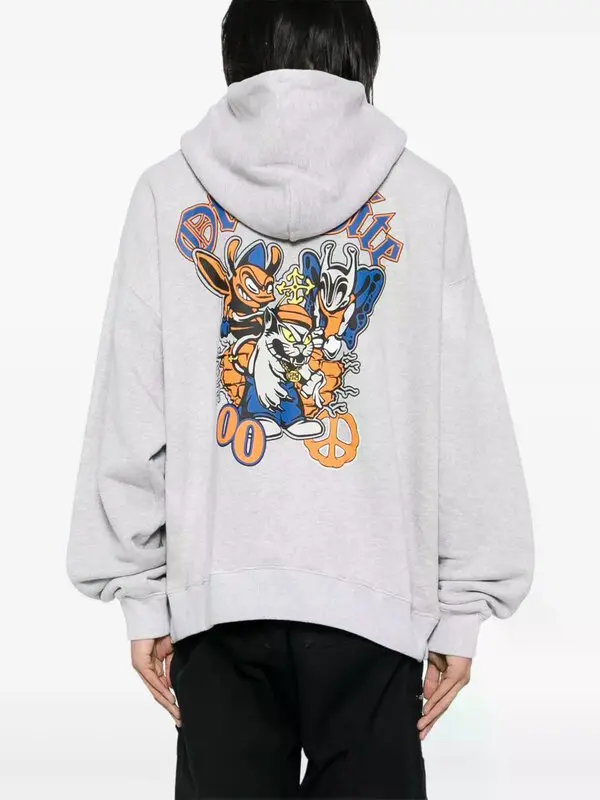 Off-White Graphic Print Drawstring Hoodie