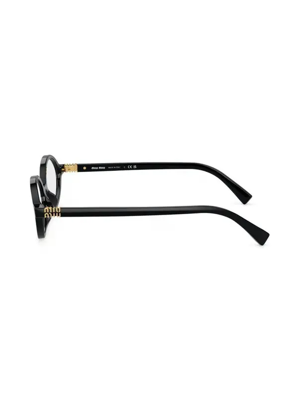 Miu Miu Oval Optical Glasses - Black