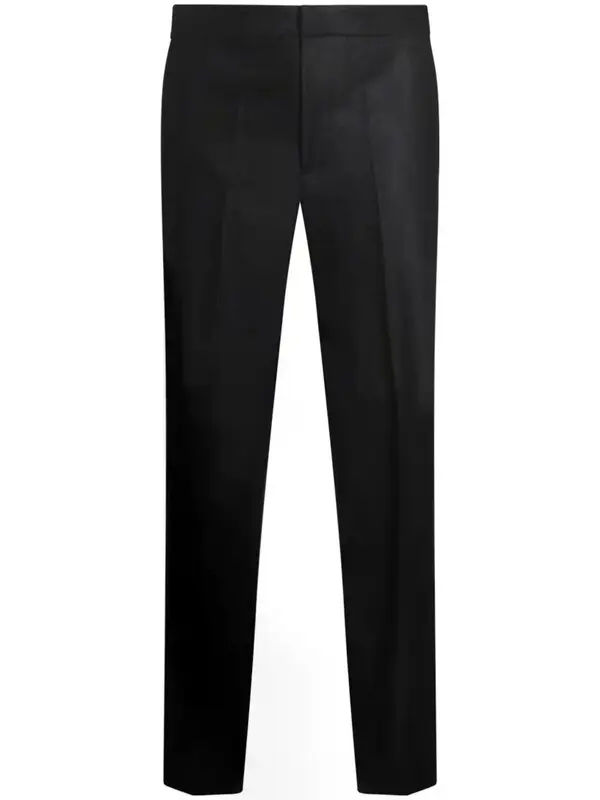JIL SANDER Wool Straight-leg Trousers - Black