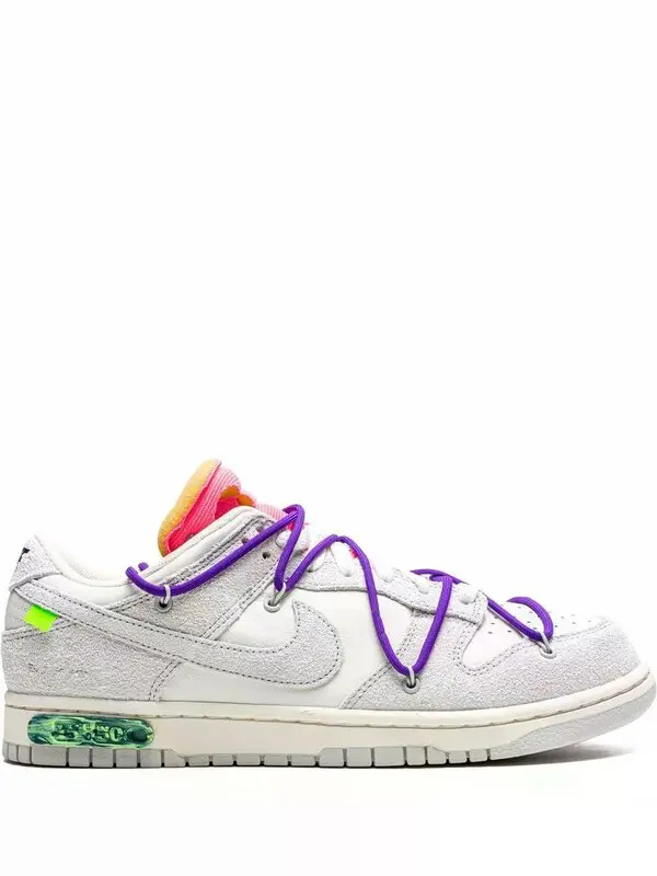 Nike X Off White Dunk Low Lot 15 Sneakers - Grey