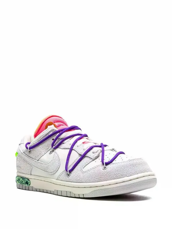 Nike X Off White Dunk Low Lot 15 Sneakers - Grey