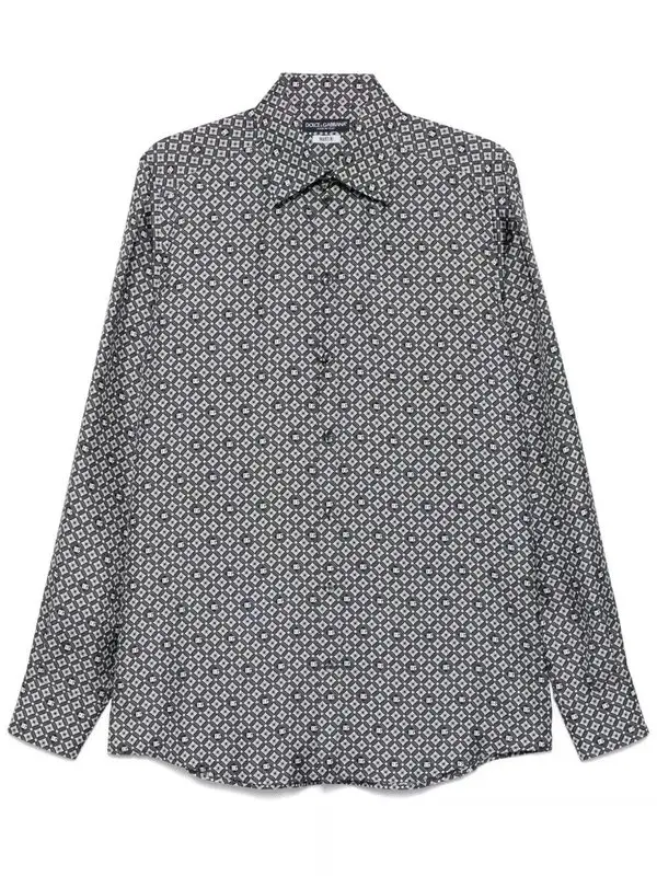 Dolce & Gabbana Tie-print Silk Shirt