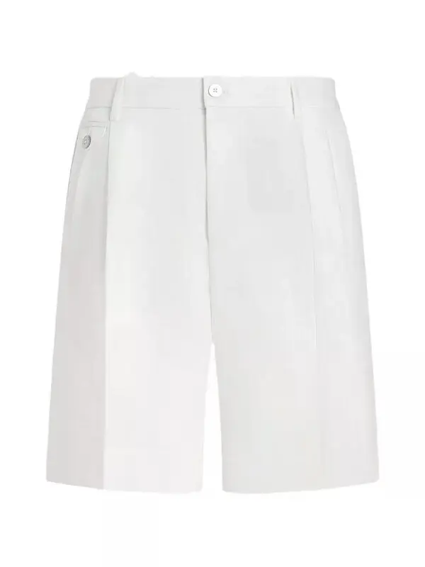 Dolce & Gabbana Linen Bermuda Shorts - White
