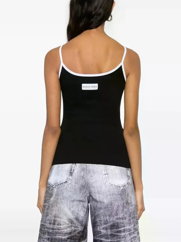 MARINE SERRE Moon Logo Ribbed Tank Top