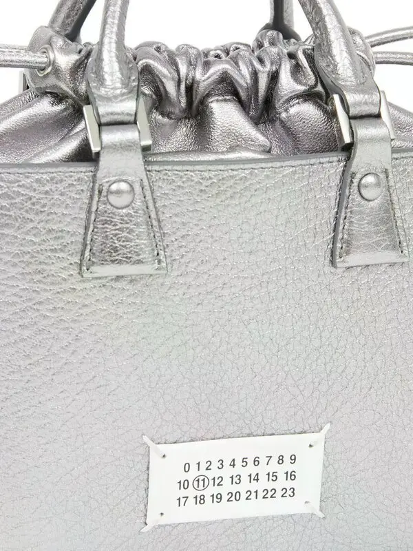MAISON MARGIELA 5ac Metallic-effect Tote Bag - Silver