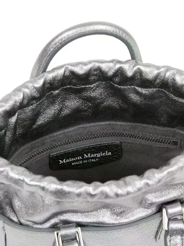 MAISON MARGIELA 5ac Metallic-effect Tote Bag - Silver
