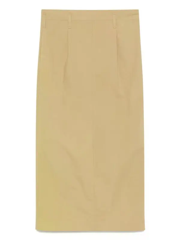 A.M.G. Pleated Midi Skirt - Brown