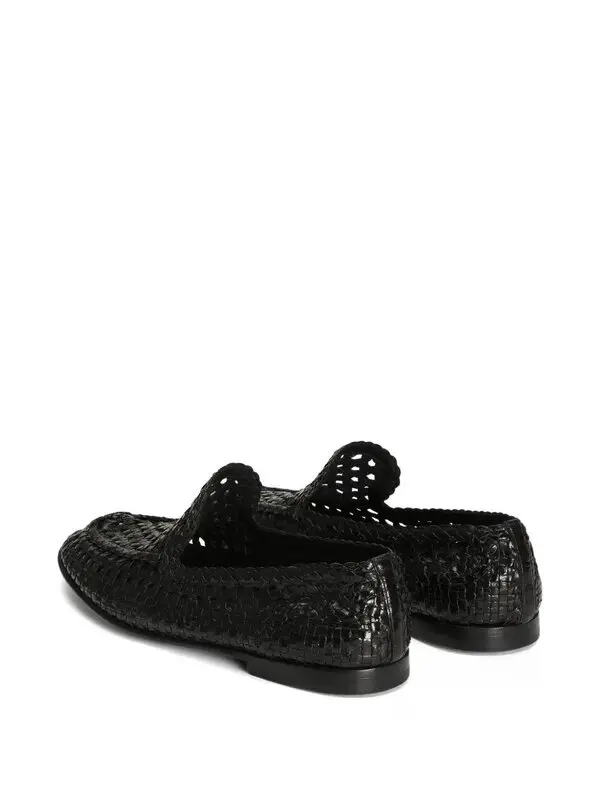 Dolce & Gabbana Woven Leather Loafers