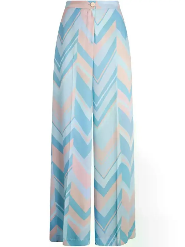 Liu Jo Chevron Print Palazzo Trousers