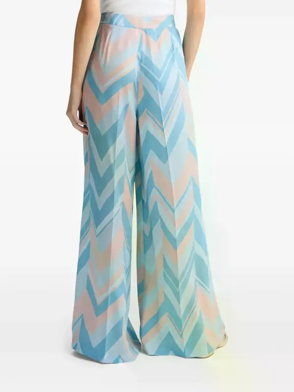 Liu Jo Chevron Print Palazzo Trousers
