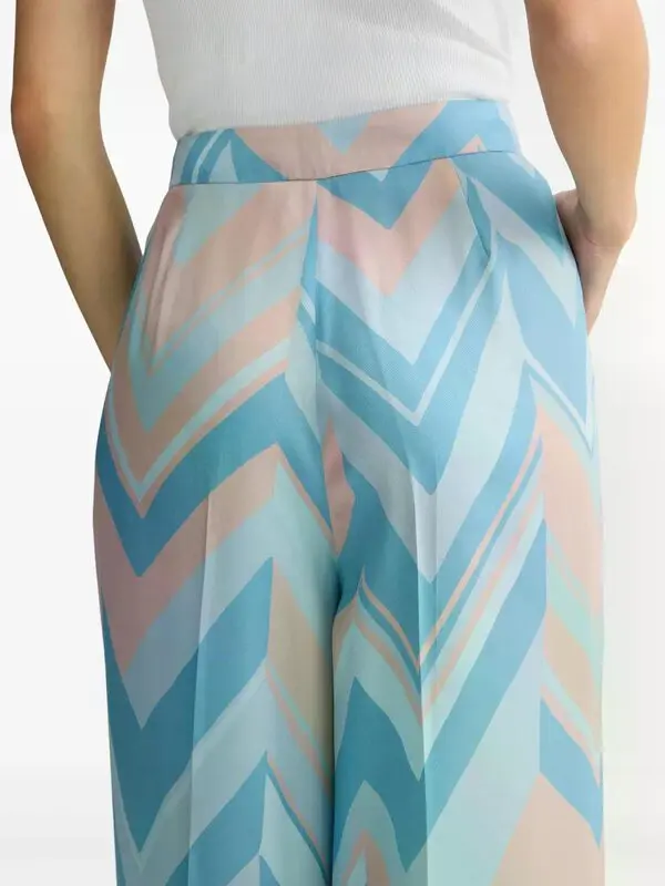 Liu Jo Chevron Print Palazzo Trousers