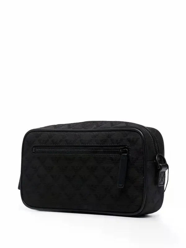 Emporio Armani Logo-plaque Zipped Clutch Bag