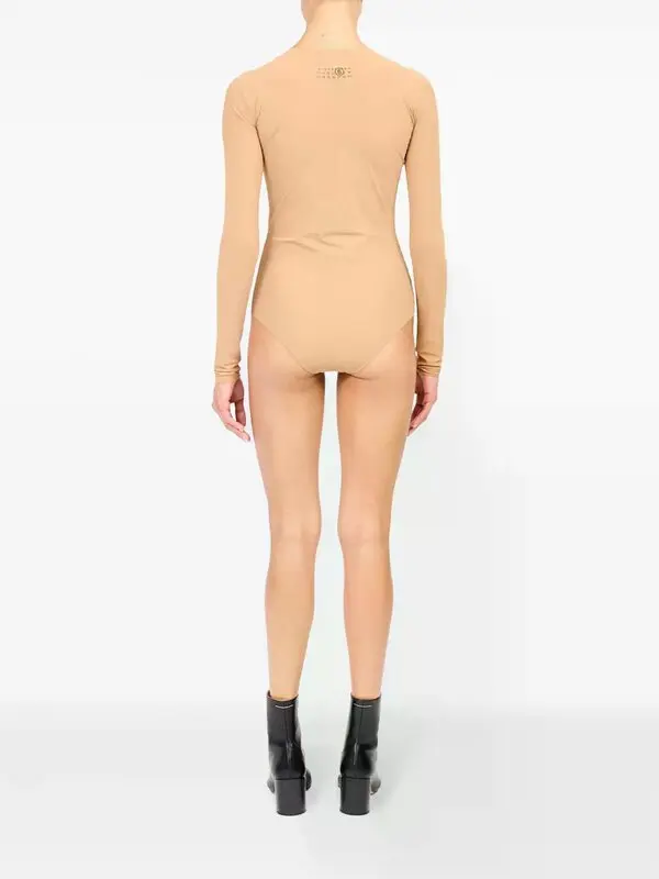 MAISON MARGIELA Long Sleeve Bodysuit - Neutrals