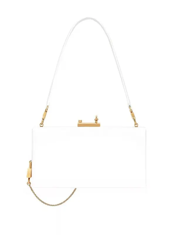 Dolce & Gabbana Calf Leather Clutch Bag With Chain Detail