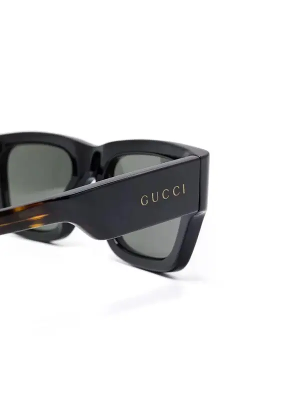 Gucci Rectangular Frame Sunglasses - Black