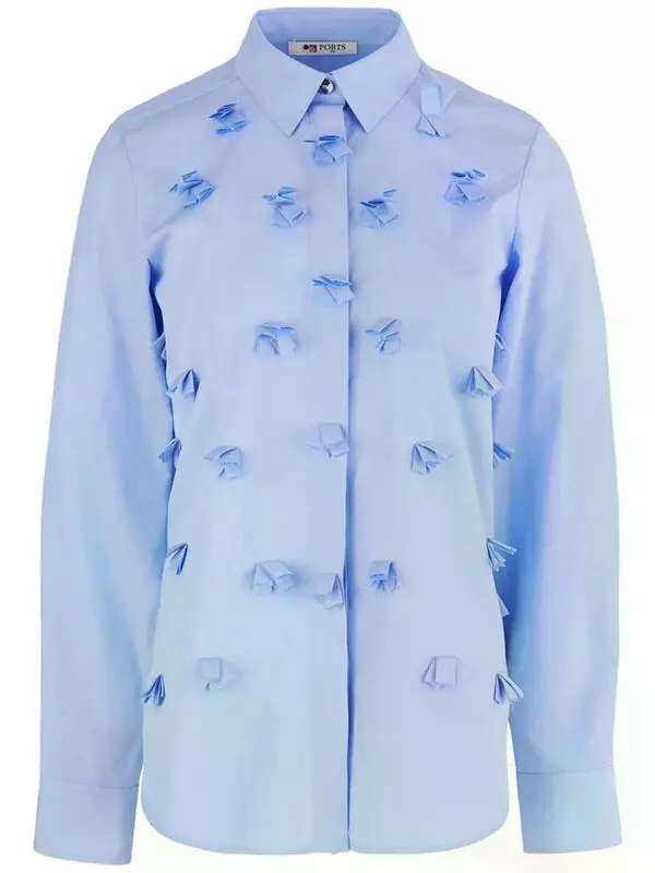 Ports 1961 Allover Pompom Shirt - Blue