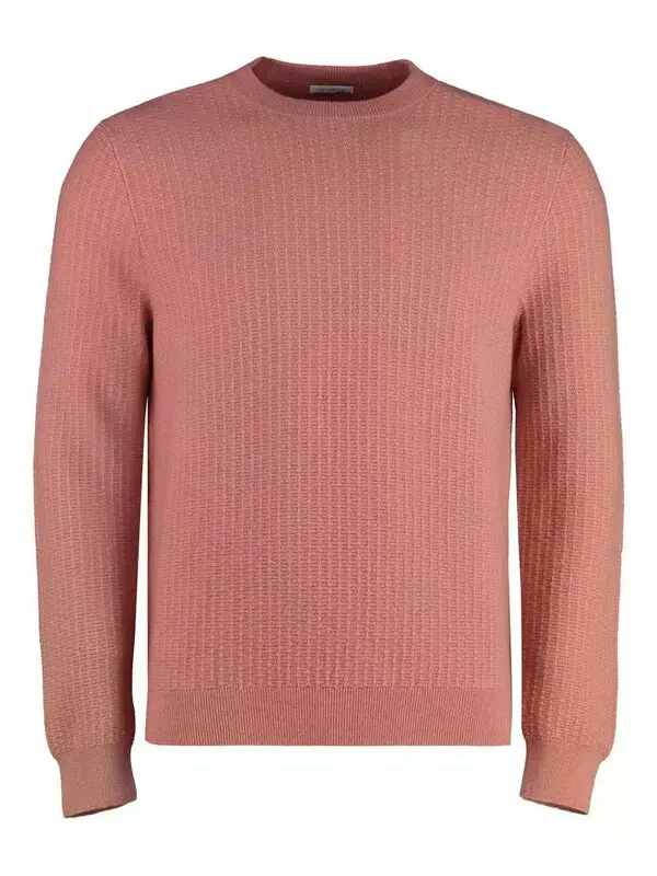 Malo Ribbed Crew Neck Sweater - Pink