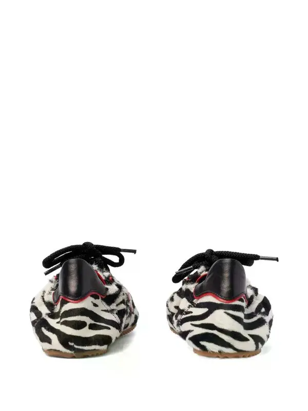 SCAROSSO Riley Zebra Print Calf Hair Sneakers