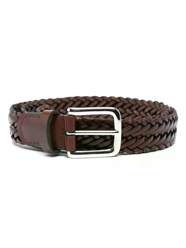 Anderson's Woven Leather Belt - Brown