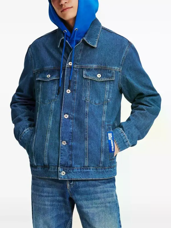 Karl Lagerfeld Logo Patch Denim Jacket
