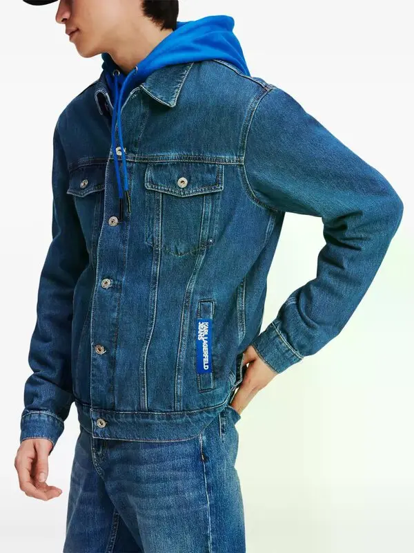 Karl Lagerfeld Logo Patch Denim Jacket