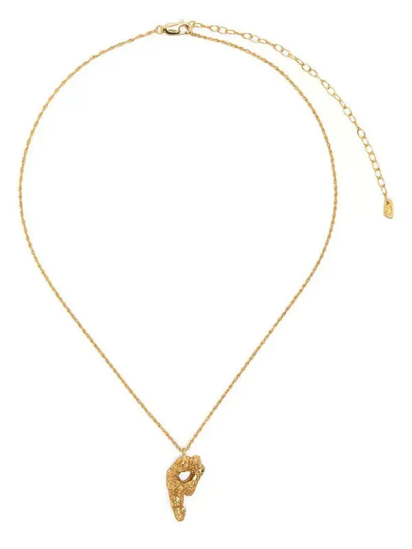 LOVENESS LEE P Alphabet Pendant Necklace - Gold