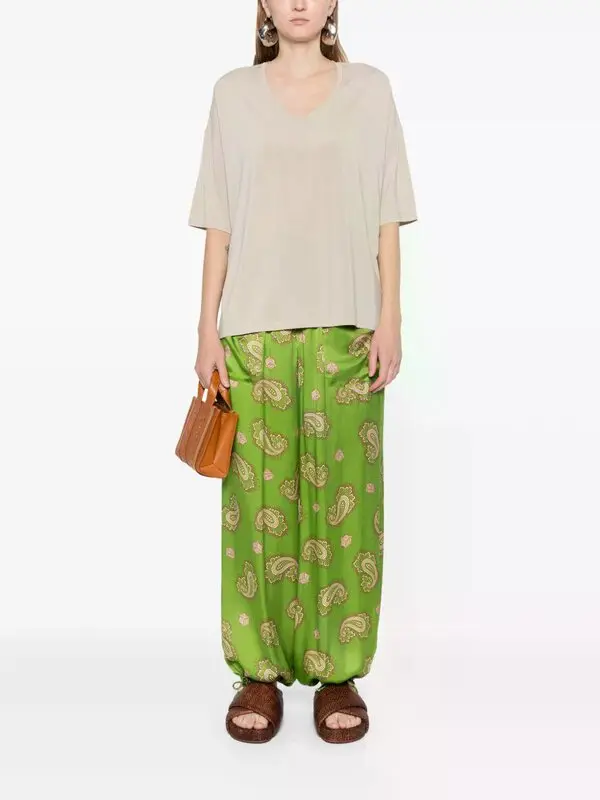 LE TRICOT PERUGIA V-neck Drop-shoulder T-shirt
