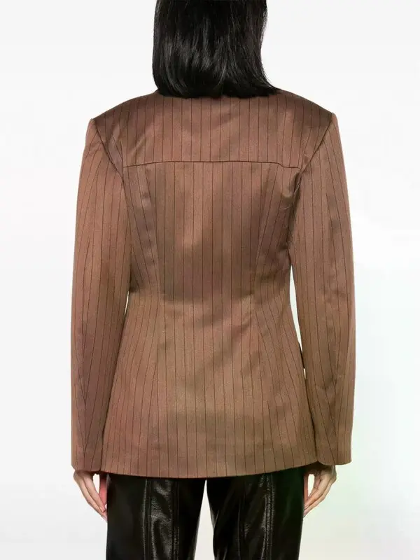 Gcds Pinstripe Notched-lapel Blazer